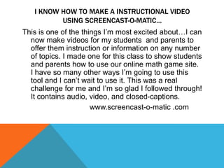 My blended learning portfolio | PPT