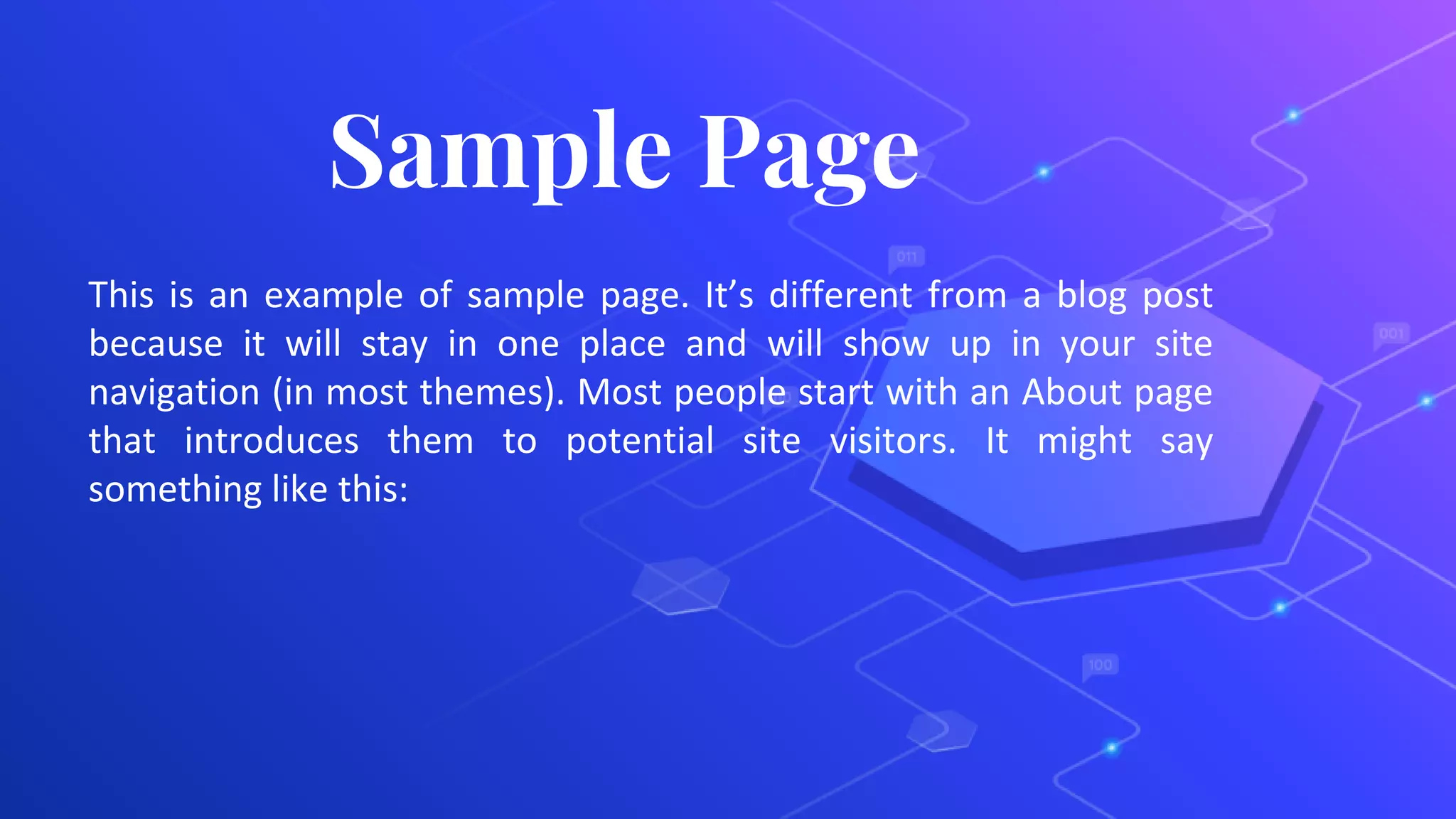 Sample Page - My Blog | PPTX