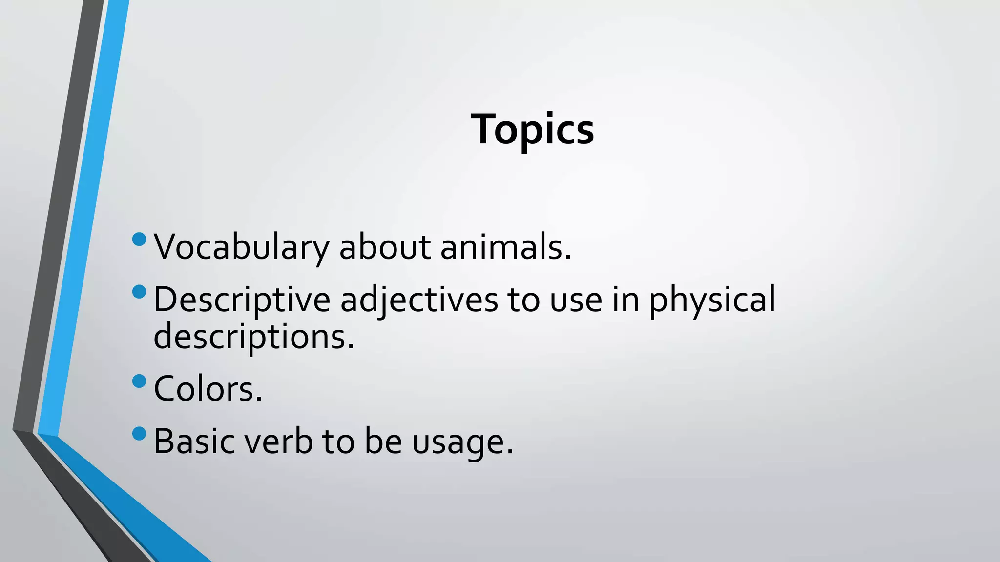 My blog power point describing animals | PPTX