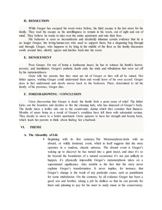 Book report (the metamorphosis) | DOCX