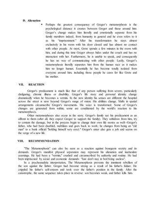 Book report (the metamorphosis) | DOCX