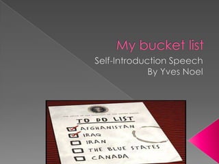 My bucket list | PPT