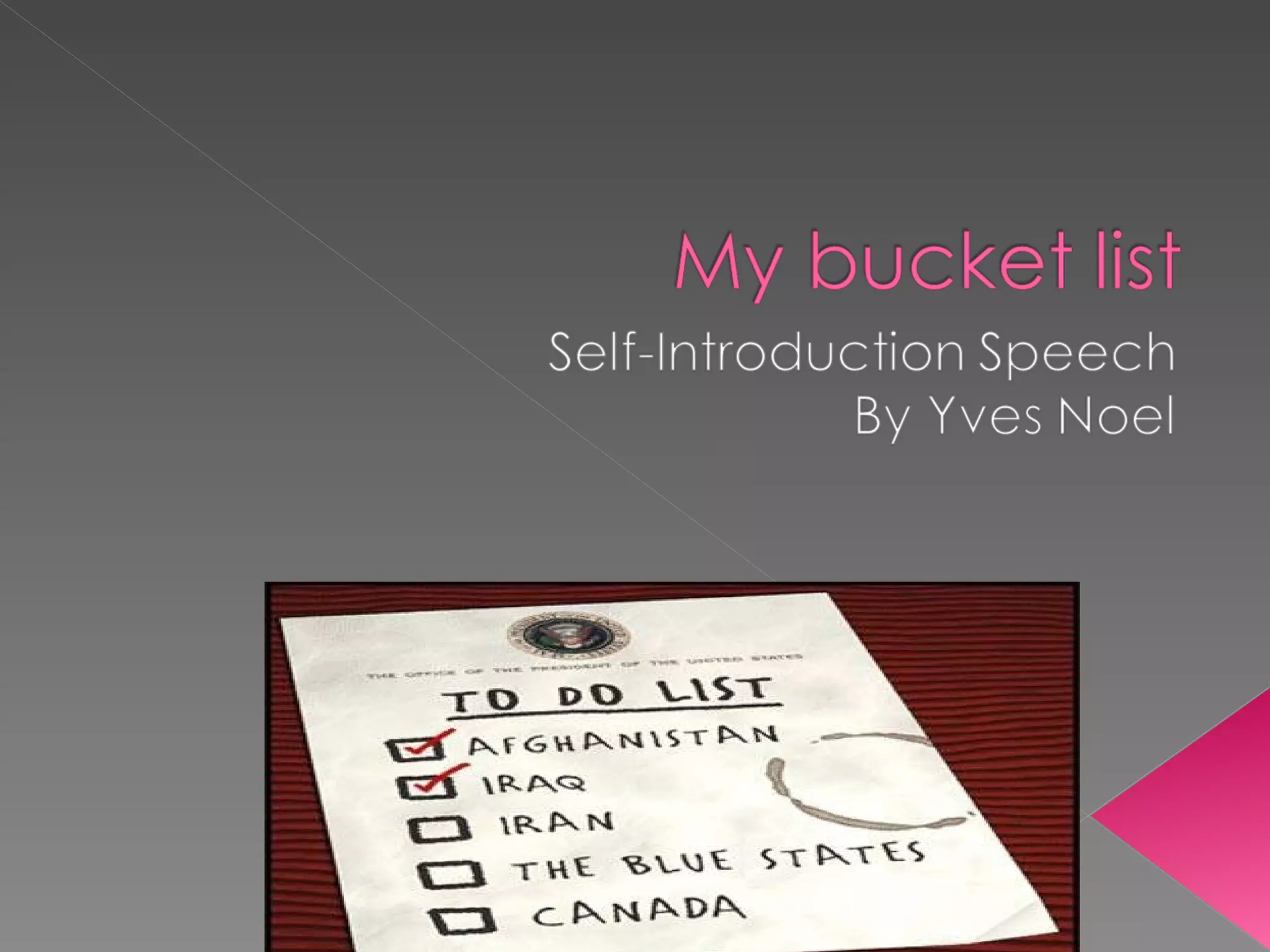 My bucket list | PPT