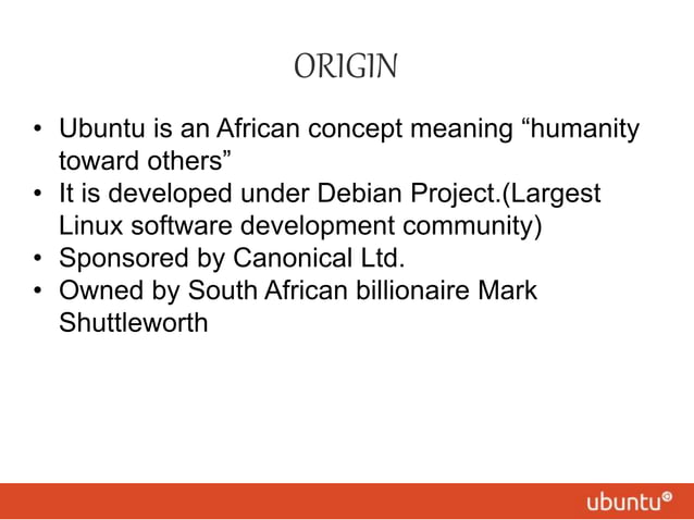 Ubuntu - The History | PPT