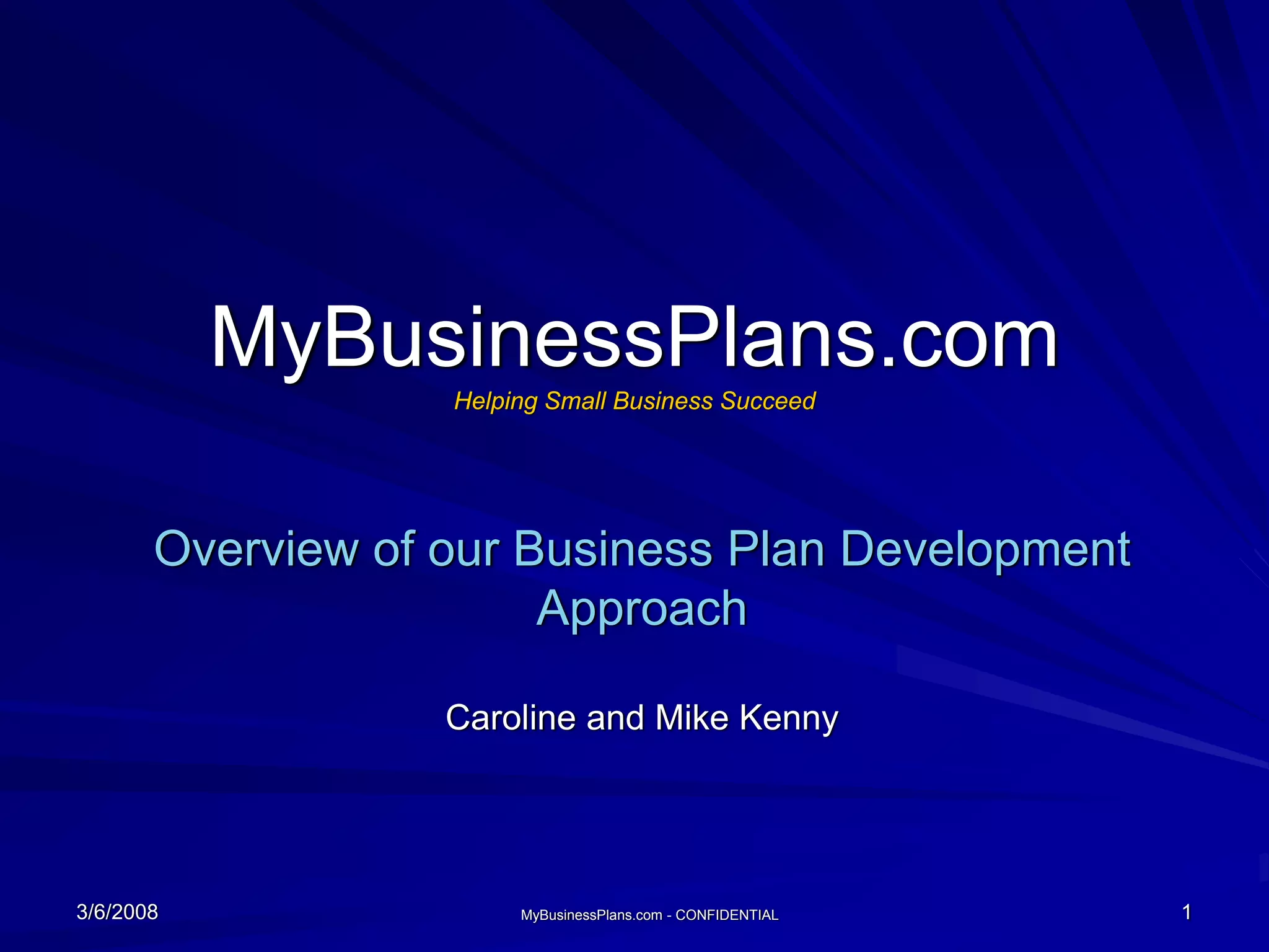 MyBusinessPlans - Business Plan Experts | PDF