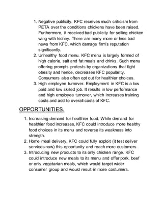 11th grade business studies project on KFC | DOCX