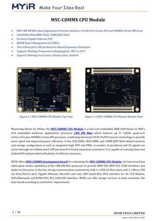 Powerful SoM based on i.MX 8M Mini processor for various embedded ...
