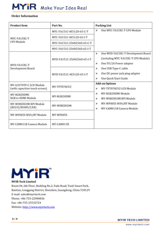 MYC-YA15XC-T CPU Module | PDF | Operating Systems | Computer Software and Applications