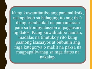 Pagsusuri Ng Datos
