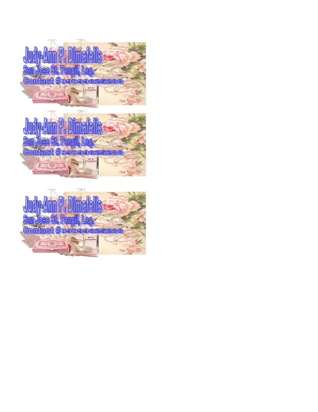 My Calling Card | PDF