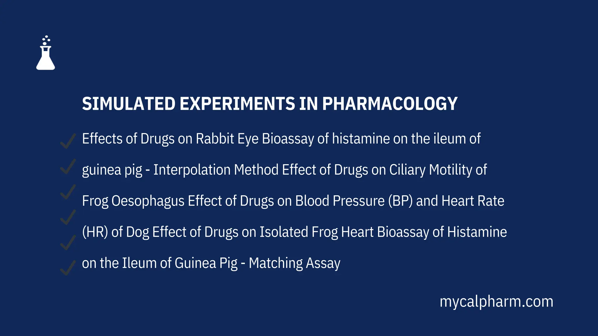 Simulated Animal Experiments in Pharmacology - MyCalPharm | PDF