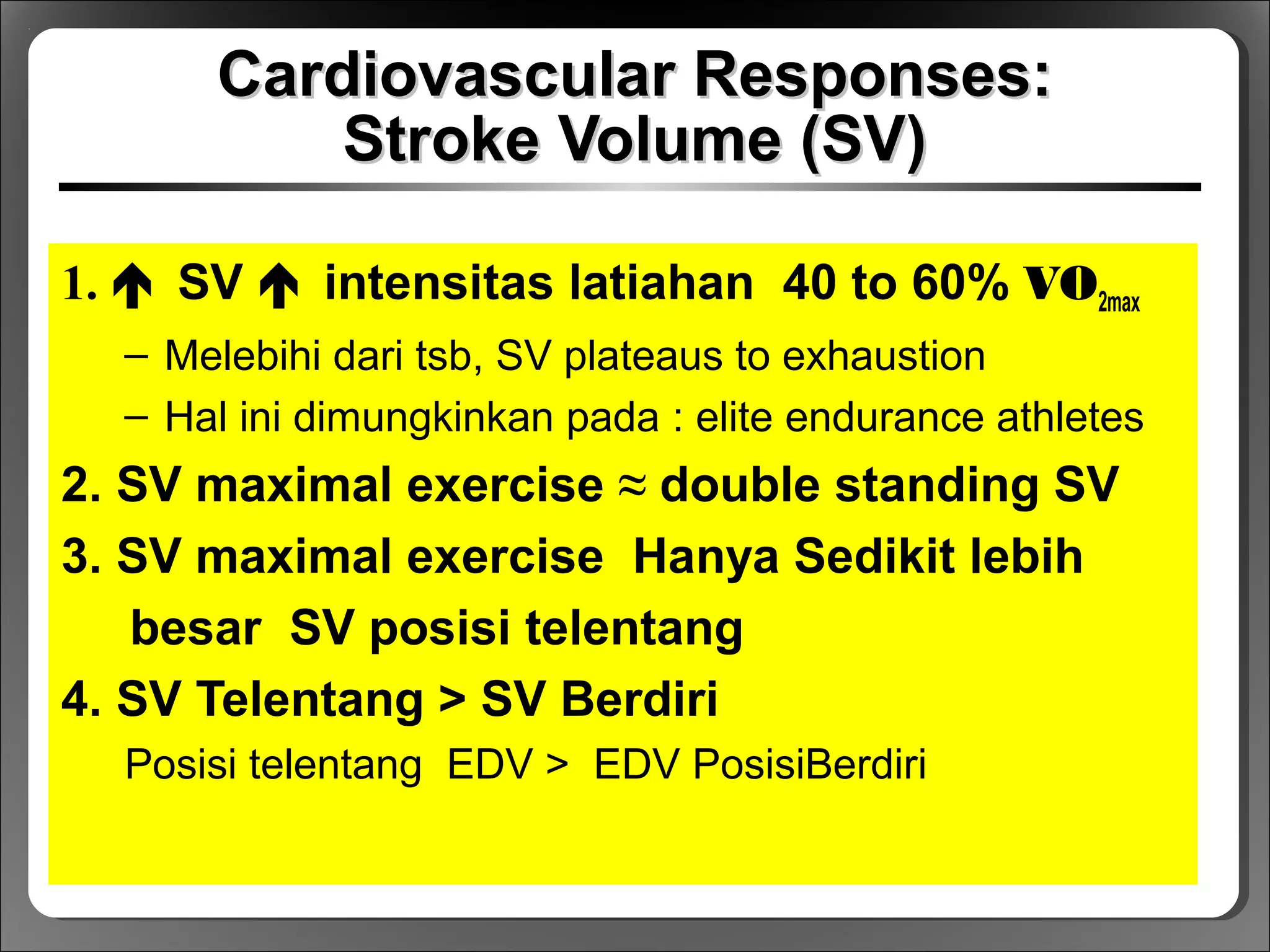 cardiovascular response to exercise | PPT