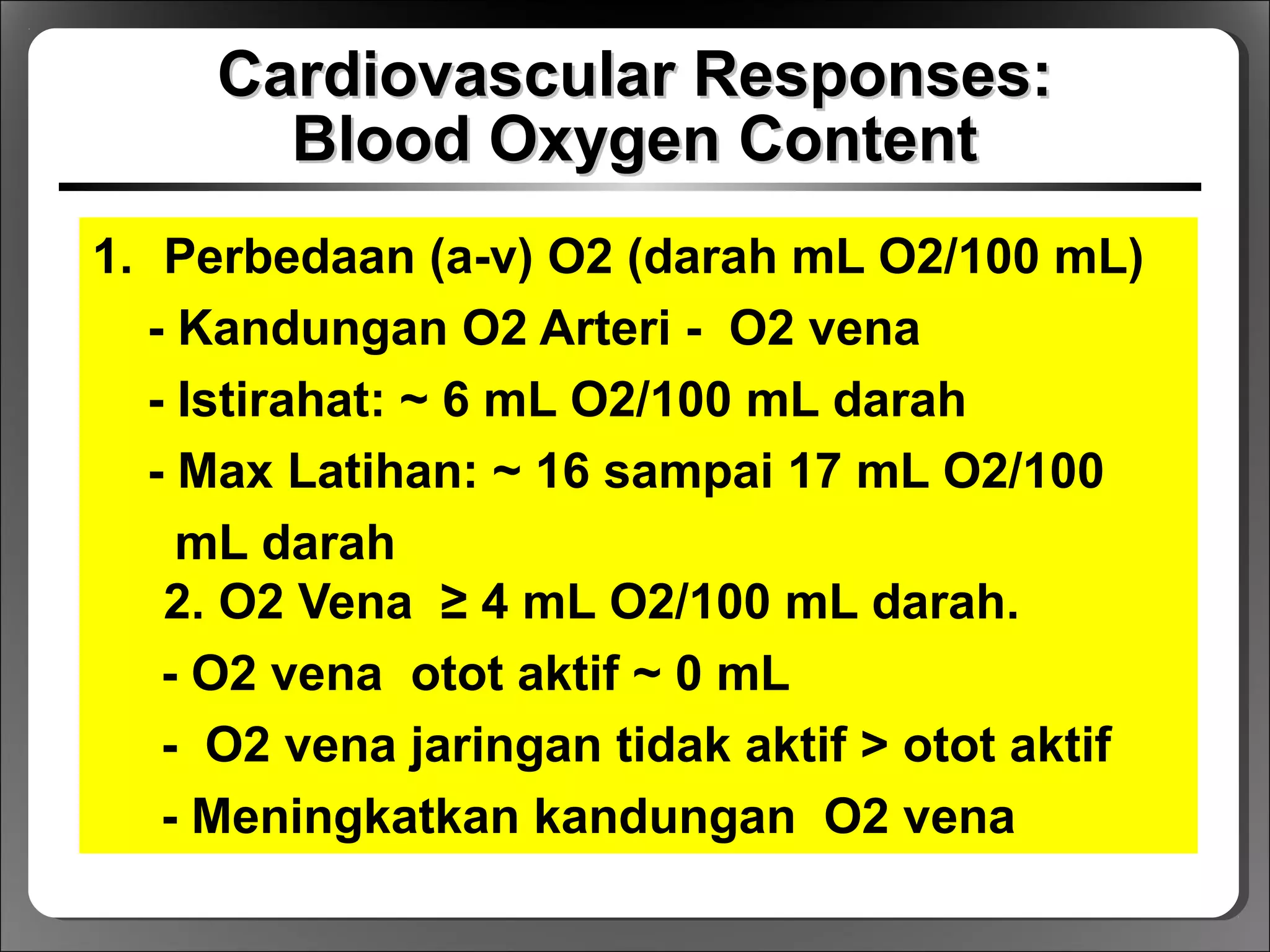 cardiovascular response to exercise | PPT