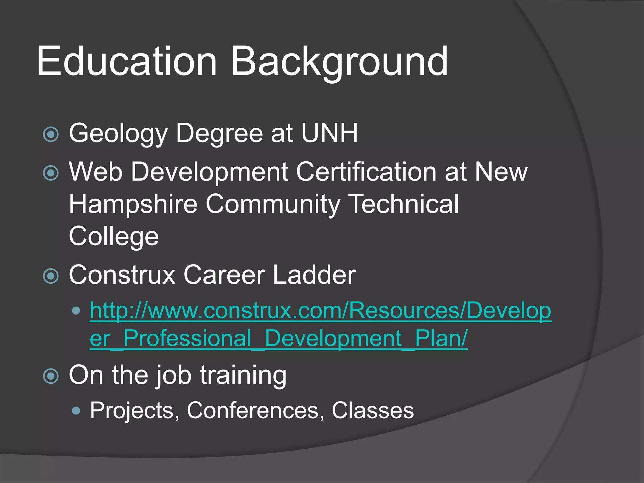 My careerinsoftwaredevelopment | PPTX