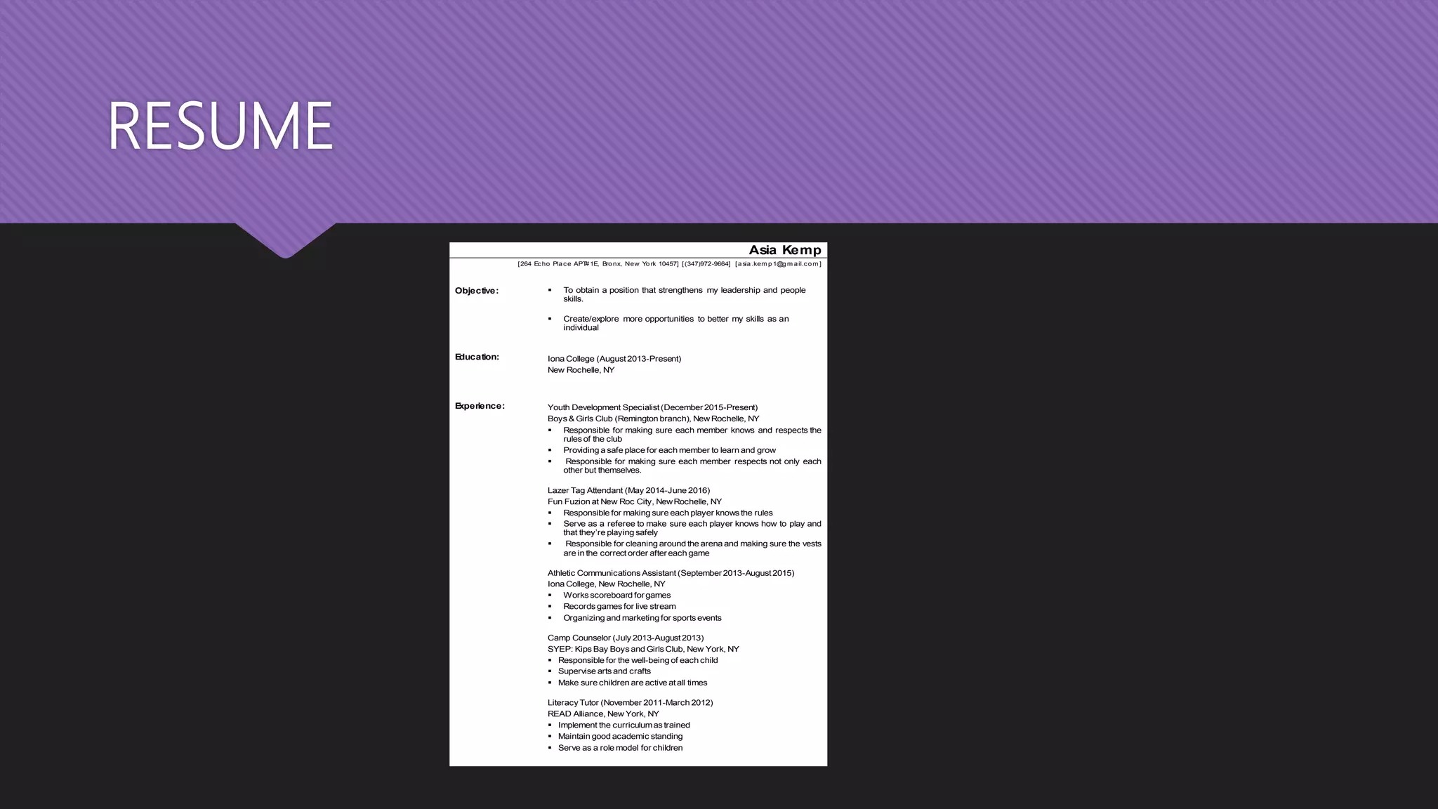 My career portfolio | PPTX