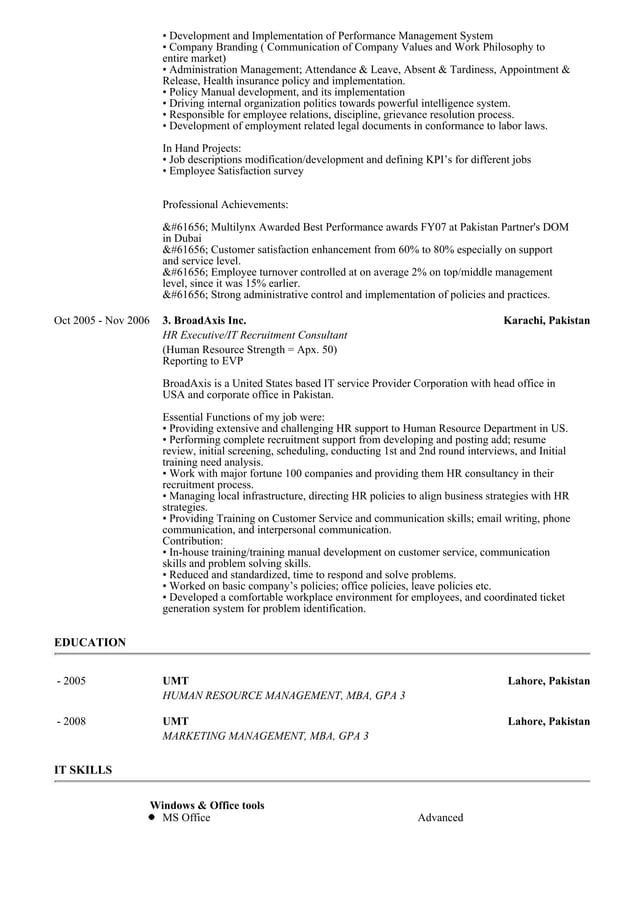 My Career Profile | PDF