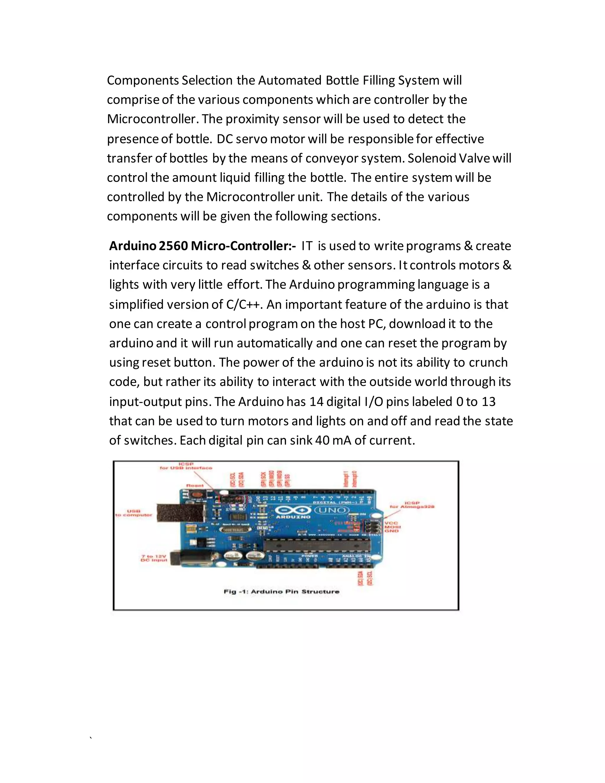 autometic watter bottle filling system | DOCX