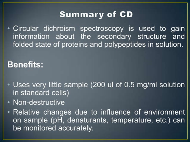 Circular Dichroism ppt, | PPTX