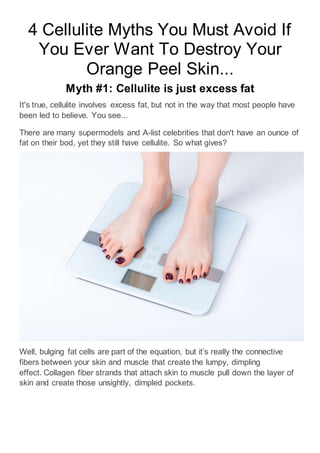 Cellulite: Causes, treatment, and prevention | DOCX