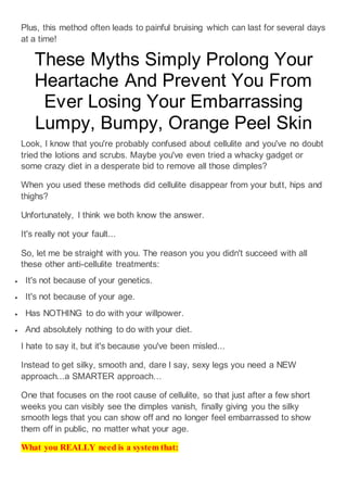 Cellulite: Causes, treatment, and prevention | DOCX