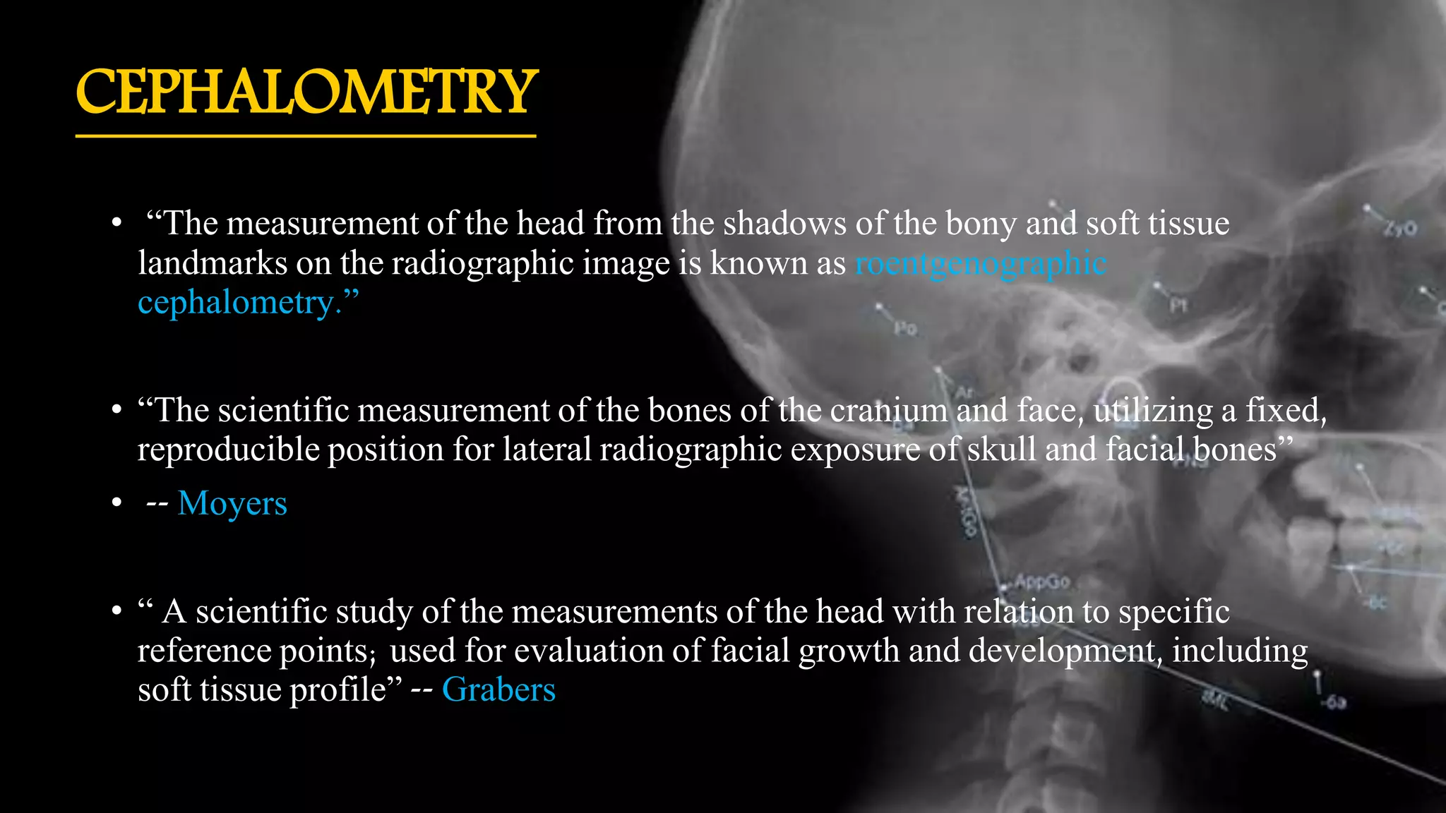 CEPHELOMETRICS IN PEDIATRIC DENTISTRY | PPTX