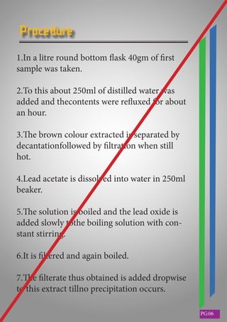 chemistry investigatory-Amount of caffeine present in tea samples | PDF