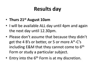 My child’s going to sixth form! | PPTX