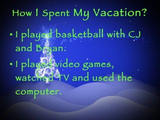 My Christmas Vacation | PPT