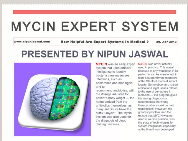 Introduction To Mycin Expert System | PPT