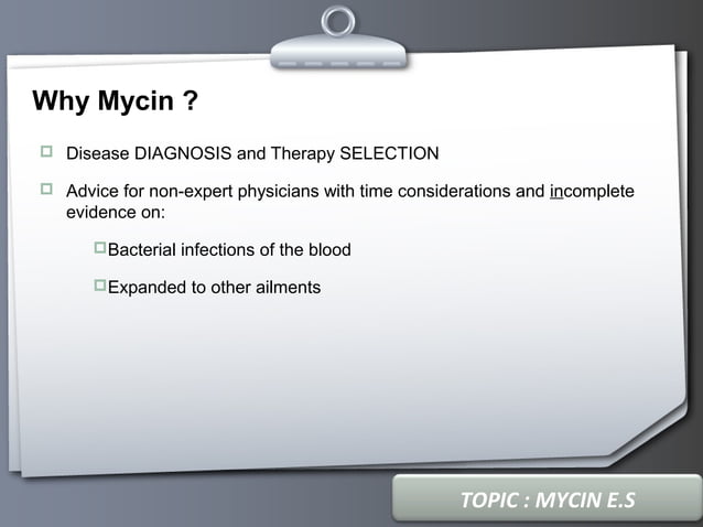 Introduction To Mycin Expert System | PPT