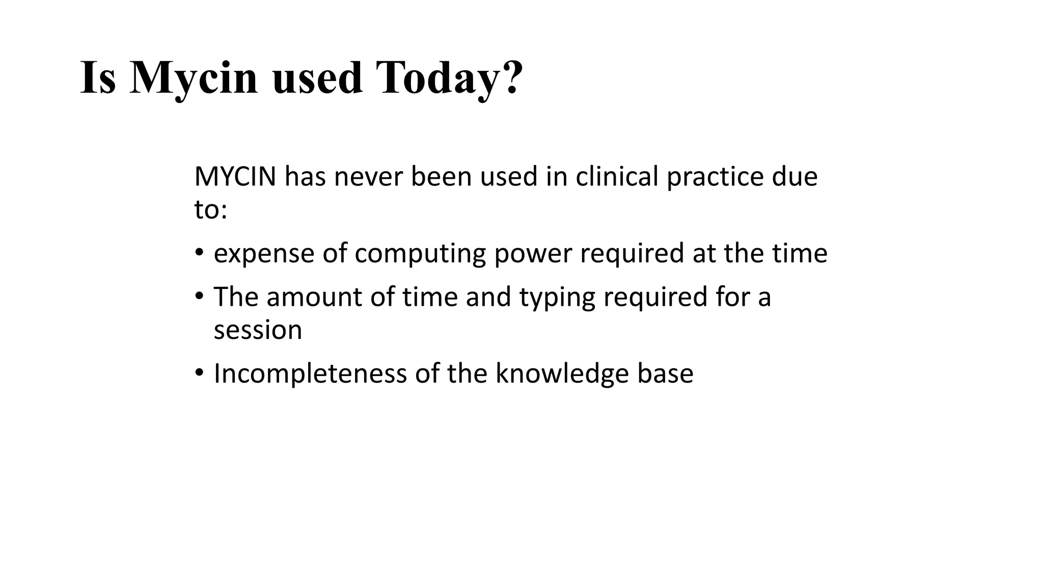 Mycin presentation | PPTX