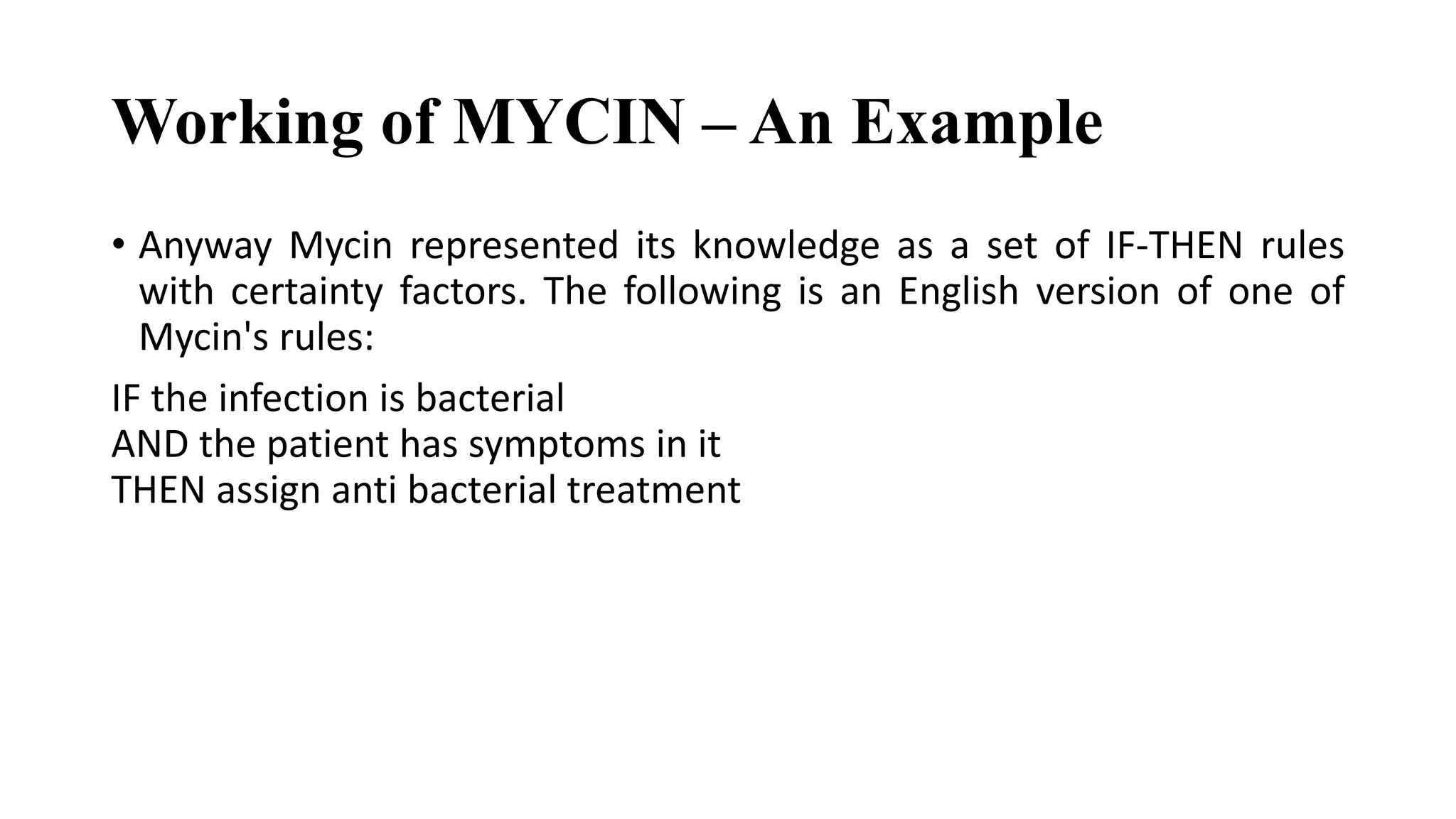 Mycin presentation | PPTX