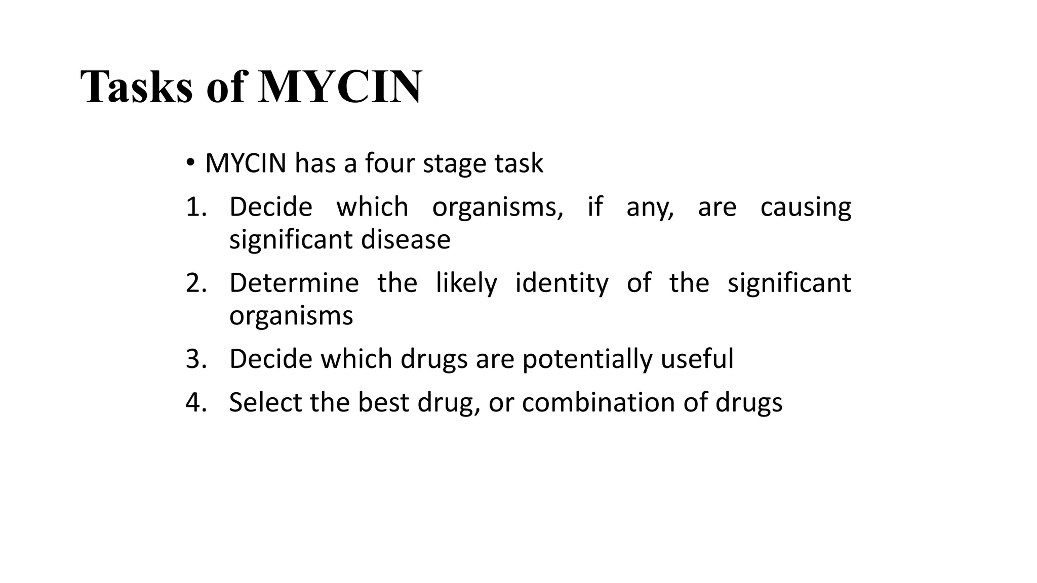 Mycin presentation | PPTX