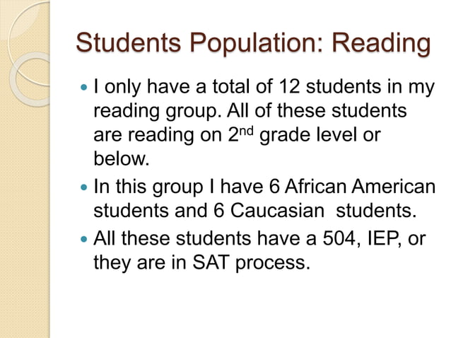 My classroom and student population | PPT