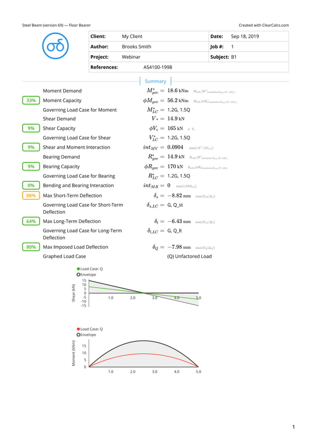 AS4100 Steel Design Webinar Worked Examples | PDF