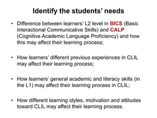Short CLIL presentation-Cindy DePoy | PPT
