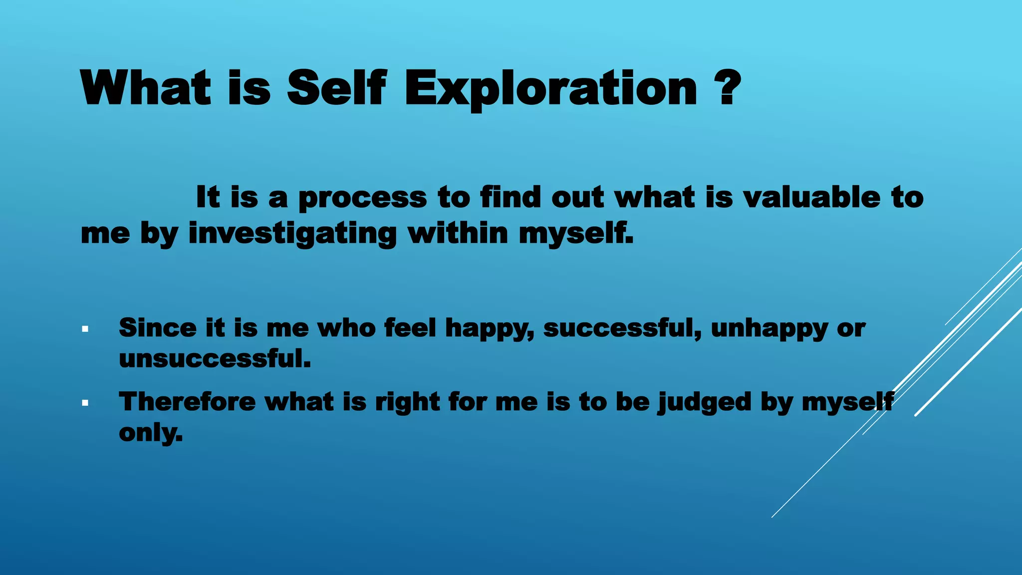 Self Exploration | PPTX