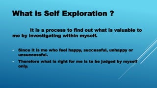 Self Exploration | PPTX