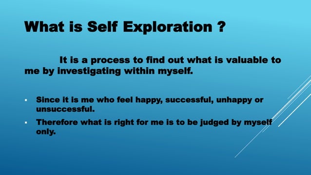 Self Exploration | PPTX