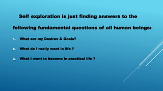 Self Exploration | PPTX