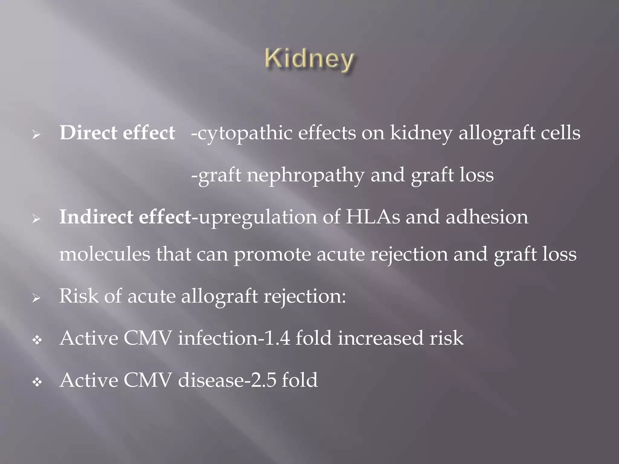 CMV in Renal Transplant | PPTX