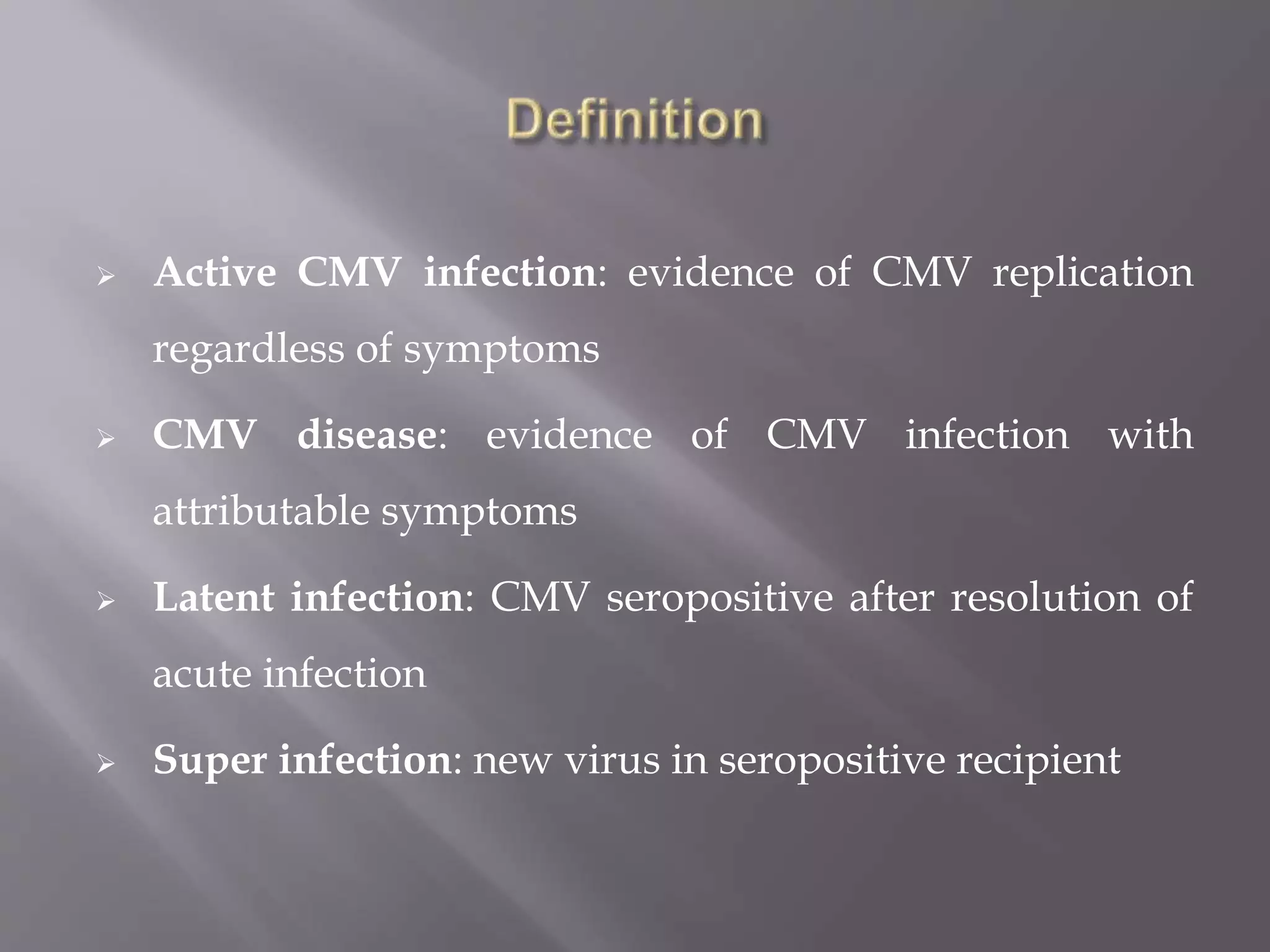 CMV in Renal Transplant | PPTX