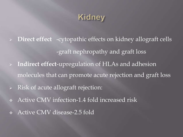 CMV in Renal Transplant | PPTX | Infectious Diseases | Diseases and ...