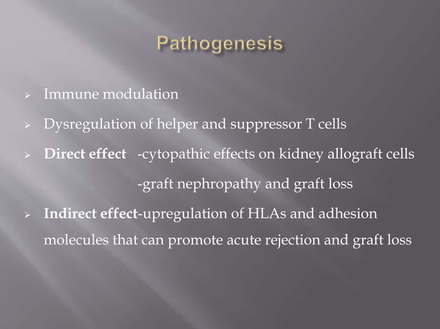 CMV in Renal Transplant | PPTX | Infectious Diseases | Diseases and ...