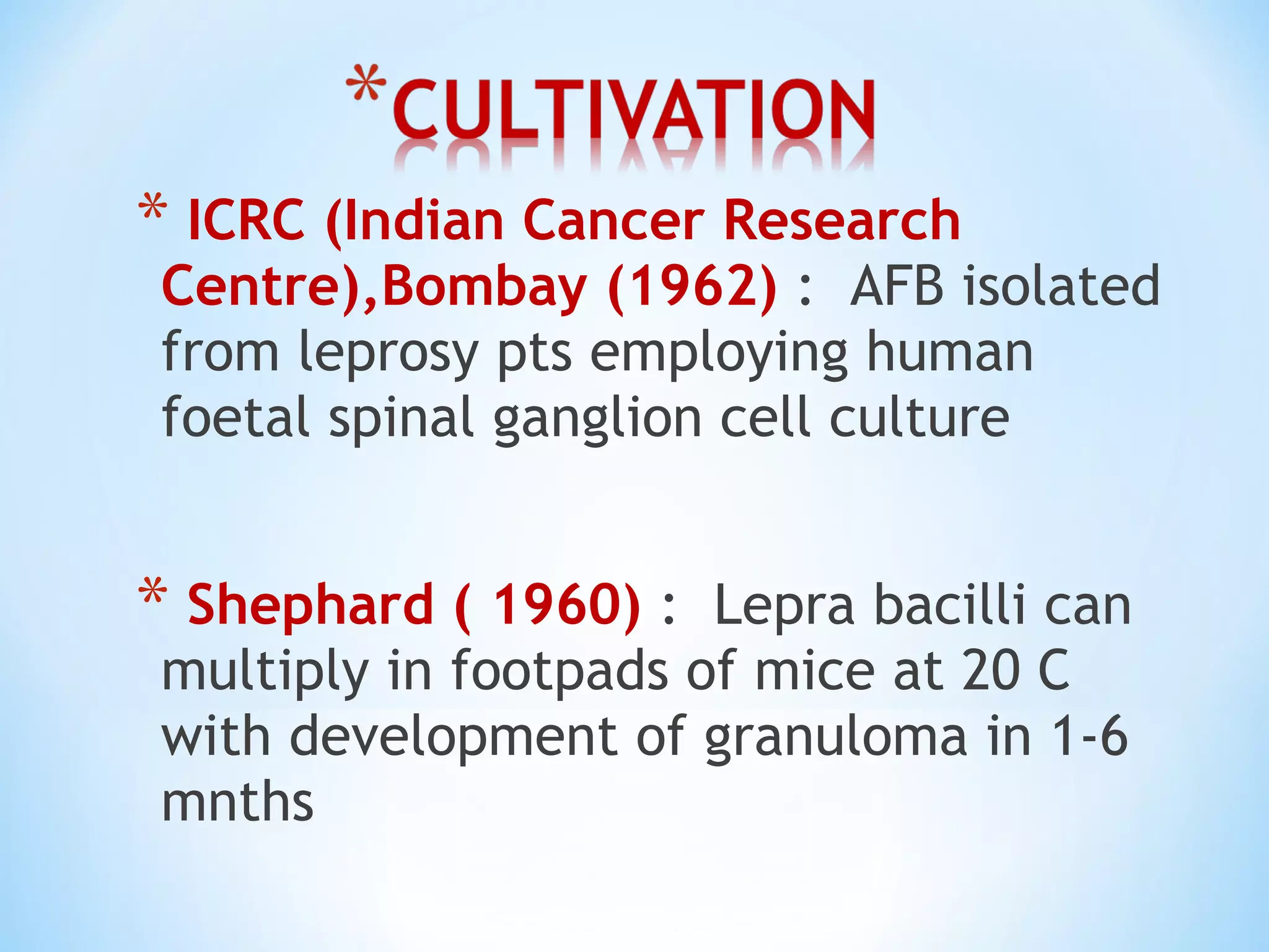 Mycobacterium leprae | PPT