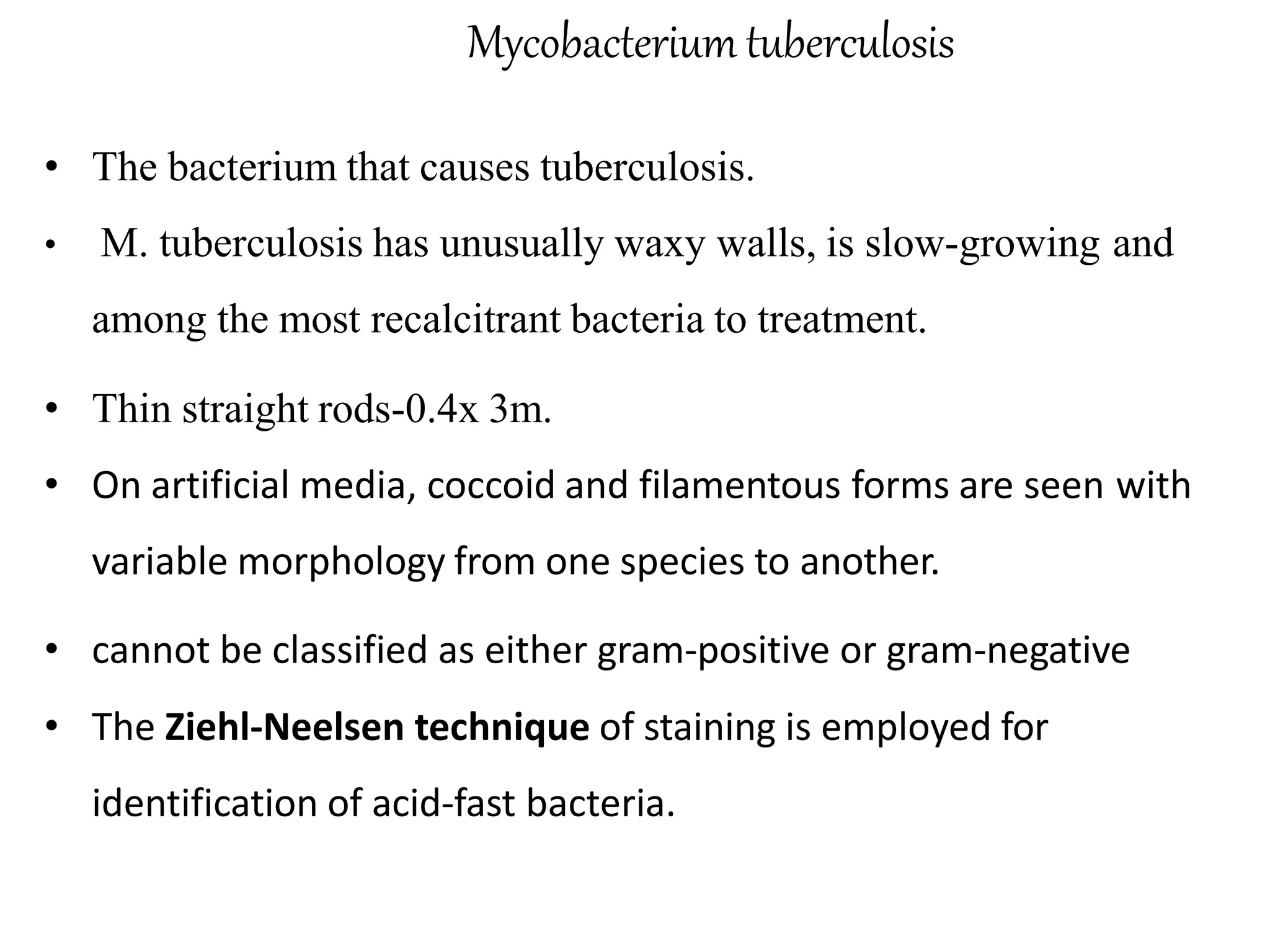 mycobacterium tuberculosis | PPTX