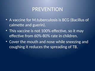 MYCOBACTERIUM TUBERCULOSIS overview slide share | PPTX