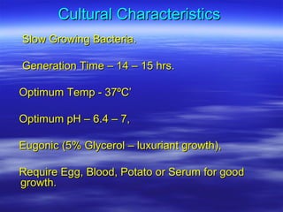 Mycobacterium tuberculosis lecture | PPT