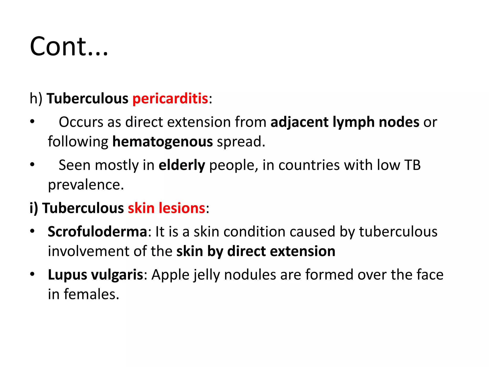 Clinical , diagnosis and prophylaxis part of Mycobacterium tuberculosis ...