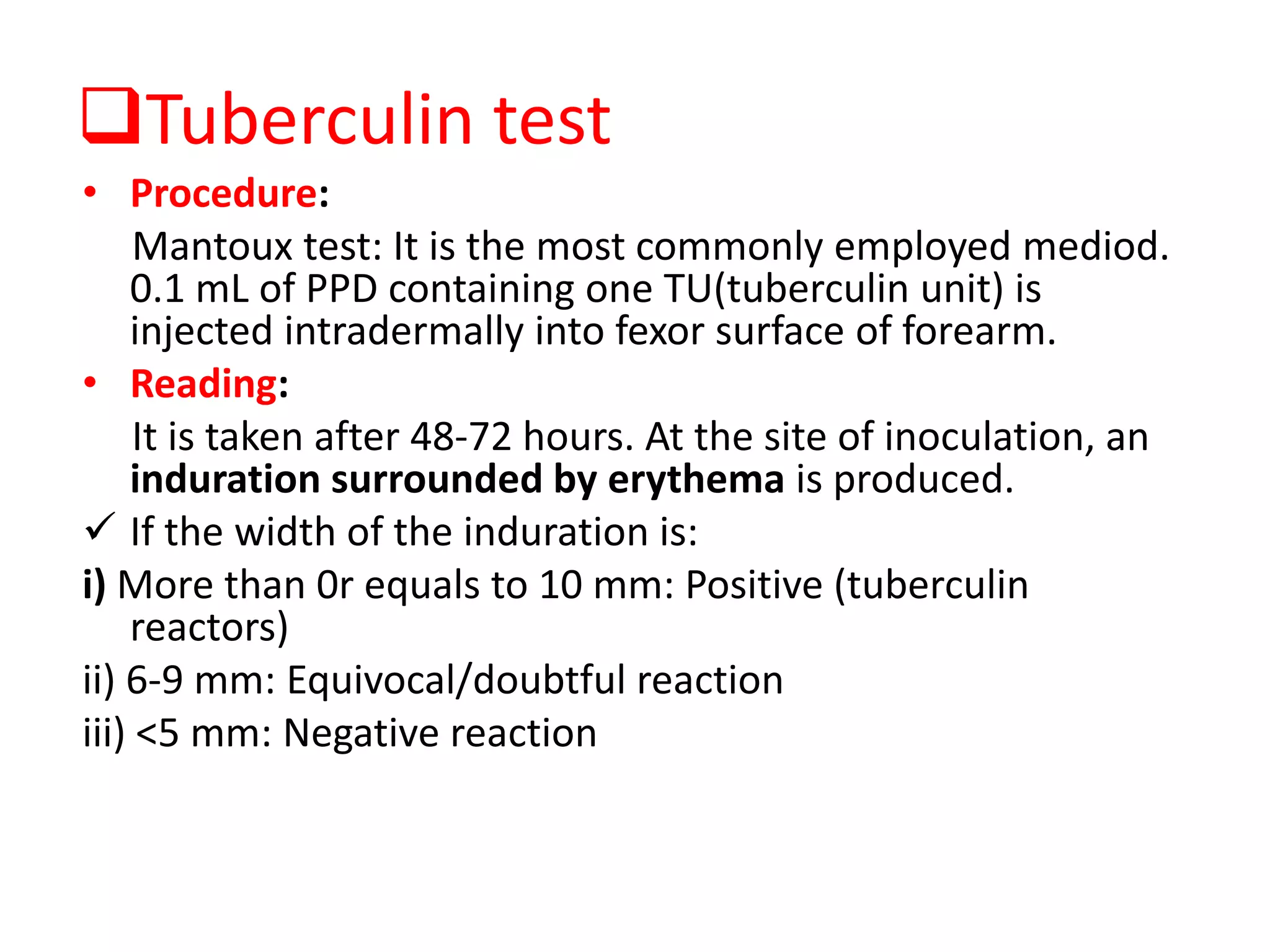 Clinical , diagnosis and prophylaxis part of Mycobacterium tuberculosis ...